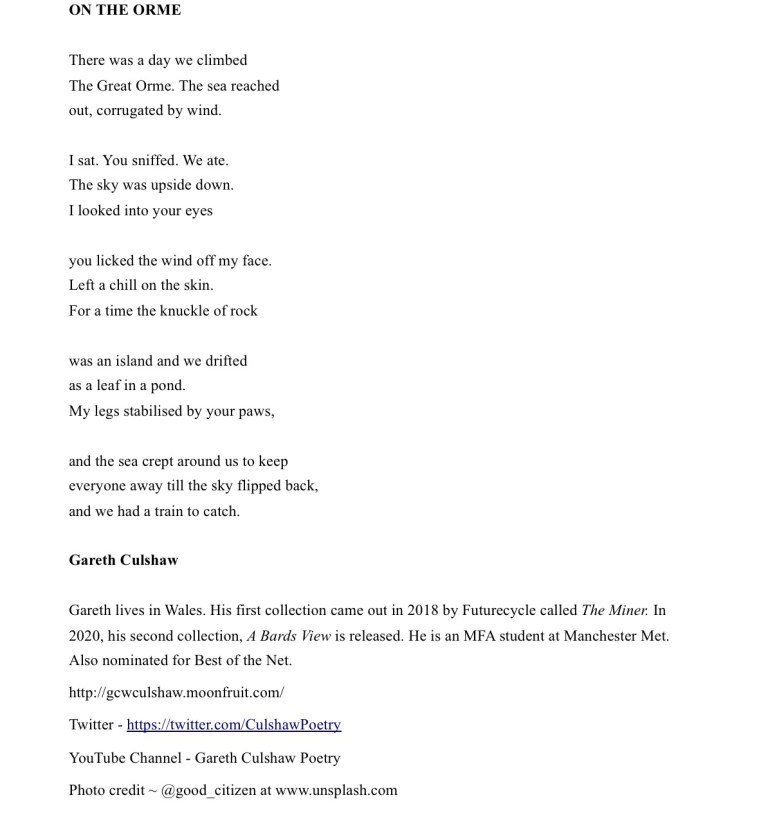 ON THE ORME ~ A poem by Gareth Culshaw – The Beach Hut