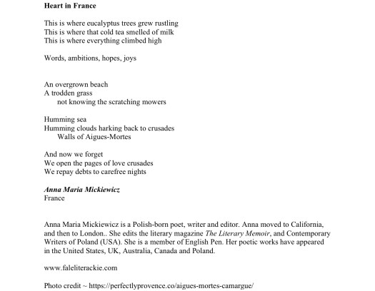 Heart in France ~ A poem by Anna Maria Mickiewicz – The Beach Hut